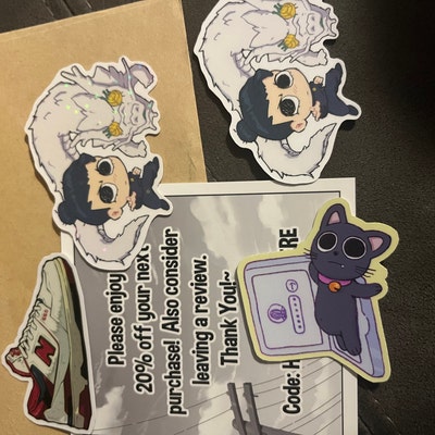 Cute JJK Yuta and Rika Sticker - Etsy