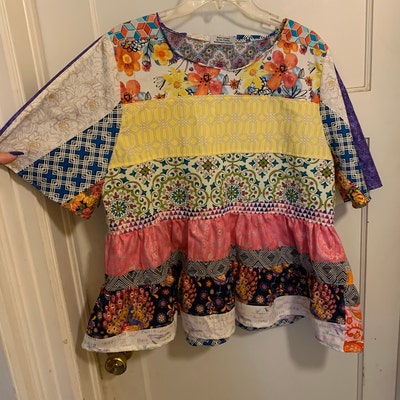 Gathered Smock Top Sewing Pattern Short Flutter Sleeve Blouse XS-XXXL ...