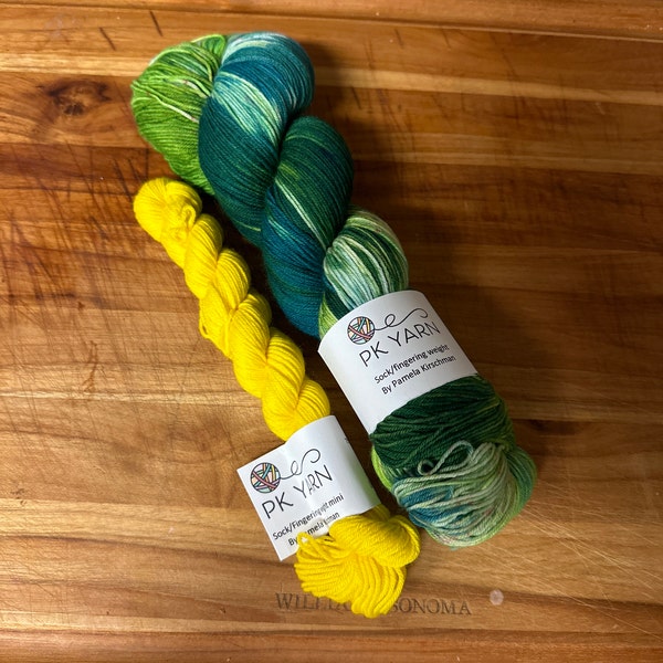 Neon Sock Yarn, Fluorescent Yarn, Fingering Weight, A Rainbow of Color ...