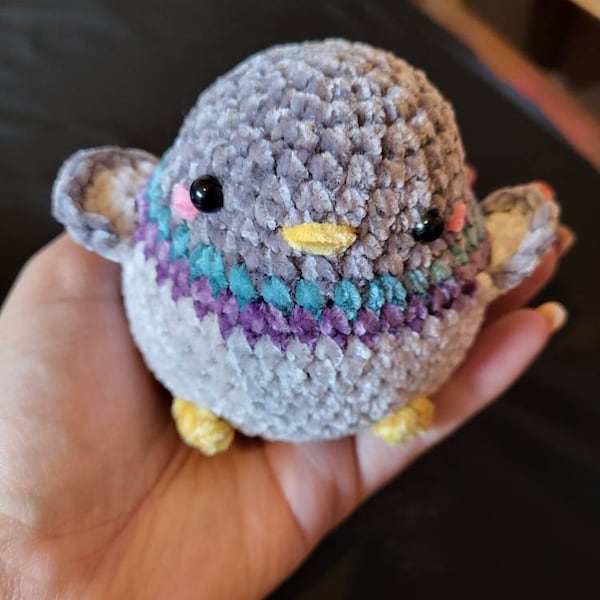 Handmade Pigeon Plushie | Small Crochet Toy | Ideal Gift for Bird ...