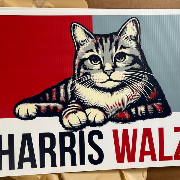 Harris Walz 2024 Yard Sign, Kamala Harris Lawn Sign, Harris Supporter ...