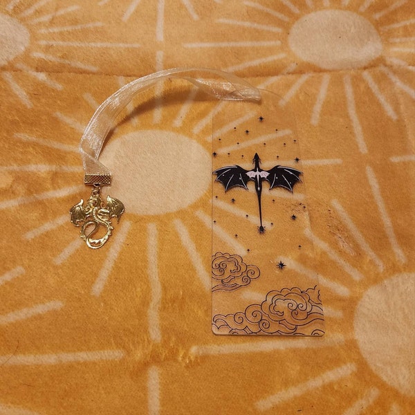 Fourth Wing Acrylic Bookmark With Signet - Etsy