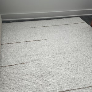 Large Handwoven Cream Rug 180x250 Cm, Area Rug, Cream Solid Rug Carpet ...