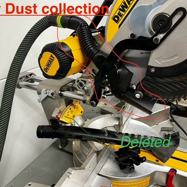 Dewalt DWS779/780 Dust Collection Upgrade for Miter Saws - Complete Kit ...