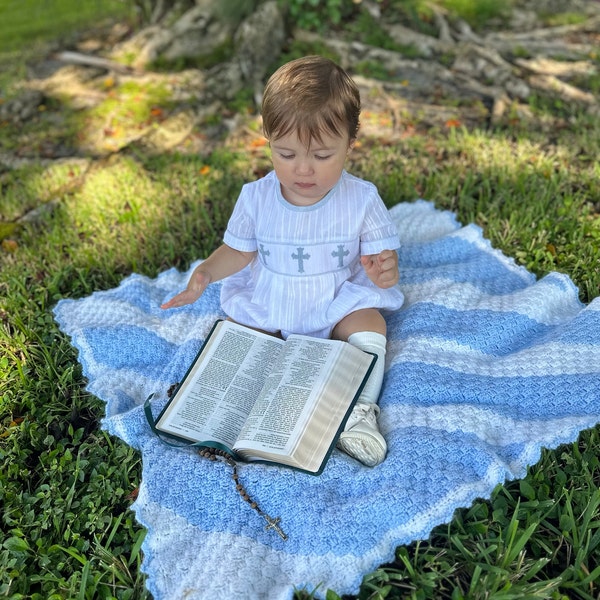 Baby Boy Baptism Outfit, Baby Baptism Bubble, White Linen Smock Cross ...