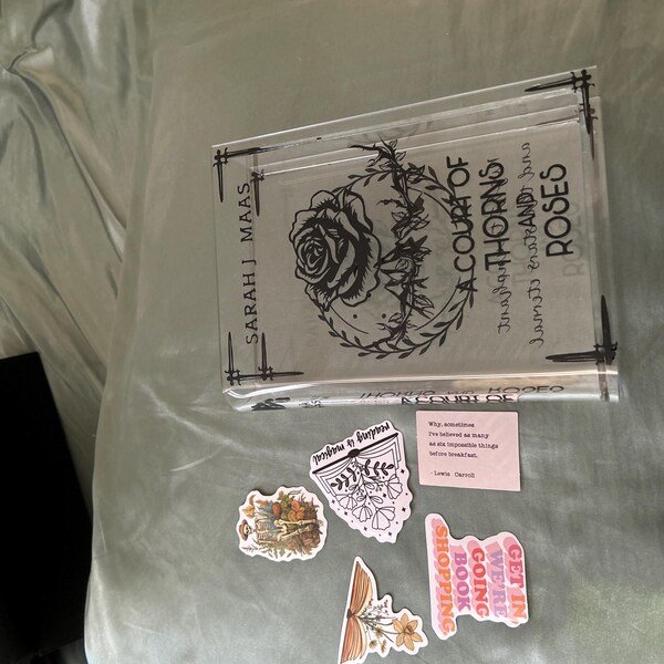 Acrylic Book Vase - ACOTAR A Court of Thorns and Roses Inspired Wolf ...