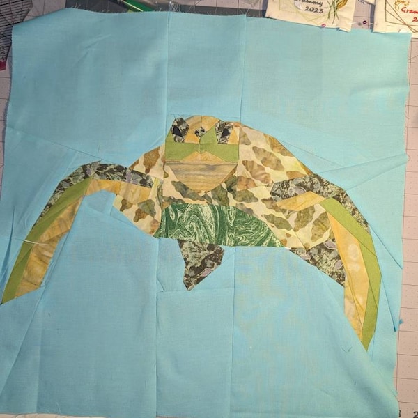 Sea Turtle - Foundation Paper Pieced Quilt Pattern - Reef Encounters ...