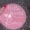 Personalised Acrylic Disc, Hello World Acrylic Disc, Baby Announcement ...