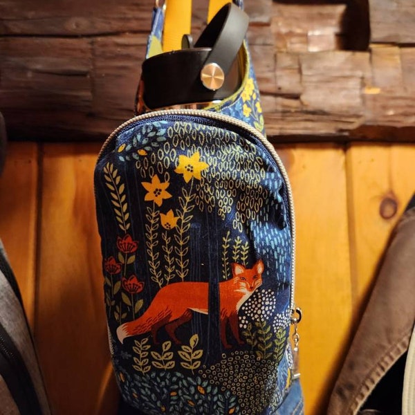 Water Bottle Sling Bag With Wallet Pocket--fox and Flora - Etsy