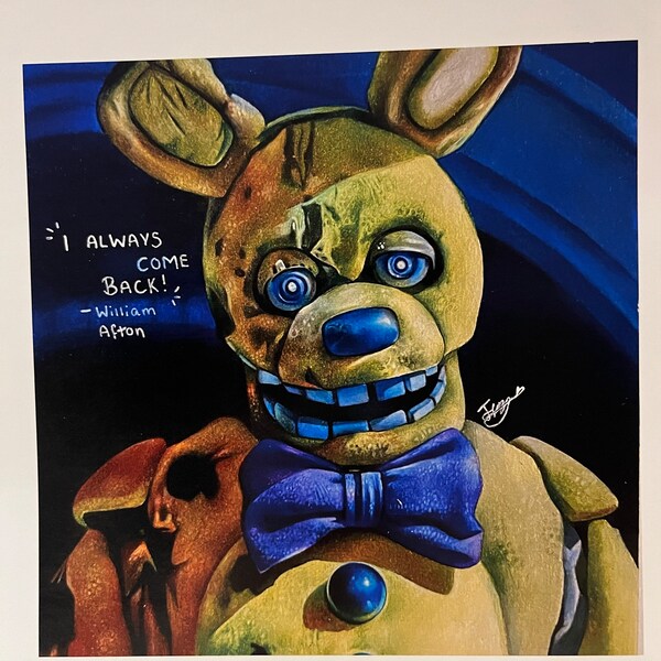 MINI Glamrock Mangle Art Print (6”x4”) - Etsy