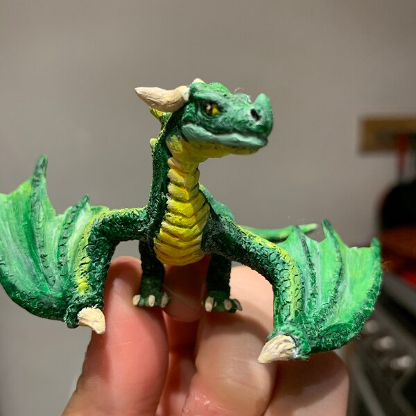 Chinese Dragon Sculpture Polymer Clay Feng-shui Chinese Decor Mythical ...