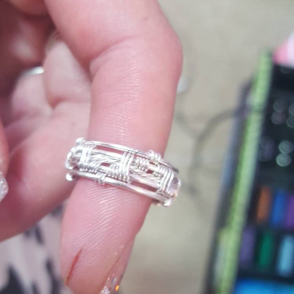 TUTORIAL Facing Pyramid Weave Mens Ring, Wire Weave Rin, Mens Wire Weave Ring - Etsy