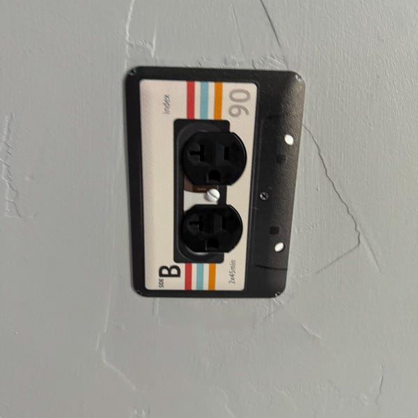 Retro Mix Tape Cassette Switch Plate Cover Mix Tape Light Switch Wall ...