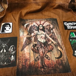 Samhain Danzig Werewolf Demon Patch , Back Patch Size , Heavy Metal Baphomet Halloween Black ...