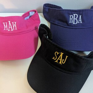 Monogram Sun Visor for Women, Personalized Custom Visor, Personalized Sun Hat, Embroidered Visor ...