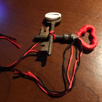 Skeleton Key Cross Amulet - Etsy