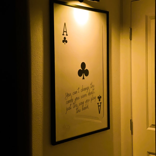 Playing Card Print Trendy Wall Art Prints Retro Bar Cart Decor Preppy ...