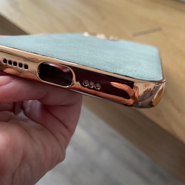 Personalized Suede iPhone Case for iPhone 17 16 15 14 Pro Max Initials ...