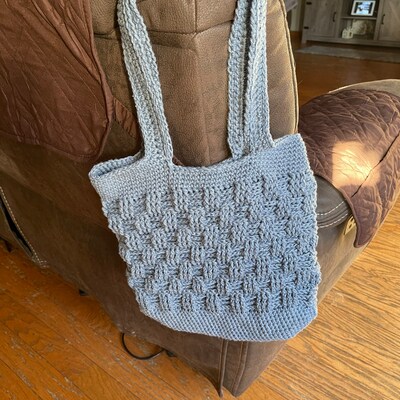 Basketweave Market Bag Crochet Pattern - Etsy