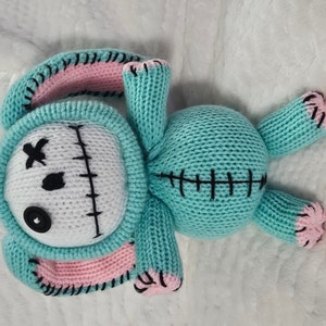 Goth Bunny: Circular KNITTING MACHINE PATTERN for Crocheted Knitted ...