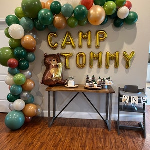 Happy Camper Birthday Party Camping Party Camping Balloon Garland Camp ...