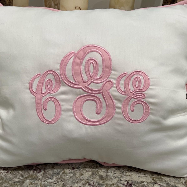 Pillow Font Embroidery Monogram Font Machine Embroidery Font Embroidery ...