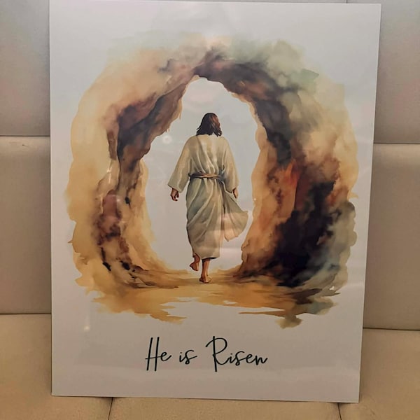 Digital Print: He is Risen, Savior Easter Art Religious Christian (LDS ...