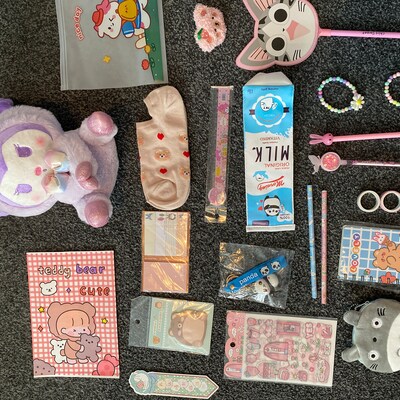 Set of 4 Cute Kawaii Pens, Cat Stationery Pig Bear Panda, Animal ...