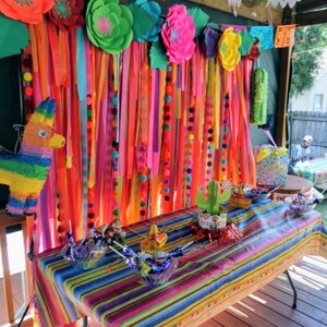Fiesta Backdrop, Fiesta Decorations, Streamer Backdrop, Fringe Backdrop ...