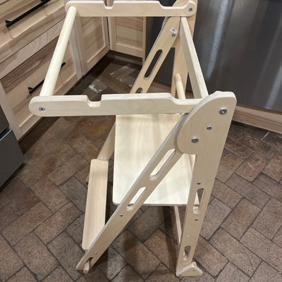 Collapsible Kitchen Stool for Cooking With Kids, Slim Folding Bathroom ...