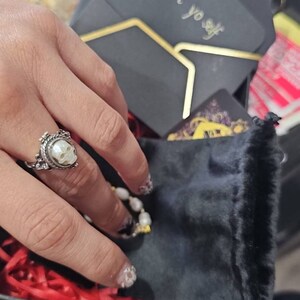 Maple Leaf and Skull Ring,goth Ring,pearl Skull S925 Sterling Silver ...