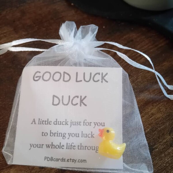 Good Luck Duck Good Luck Gift Cute Duck Gift Desk Buddy Cute Little ...