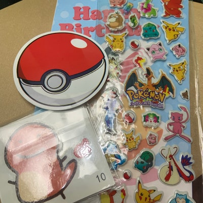 Pokemon Envelope Template for Party Favor Booster Packs - Etsy