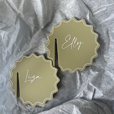 Engraved Place Name Tag, Personalised Wedding Place Names, Acrylic ...