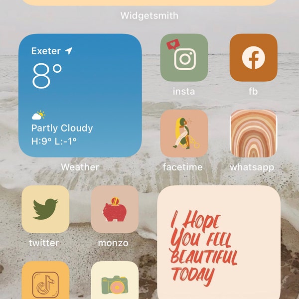 Boho Aesthetic iPhone App Icons, Boho Ios 14 App Icon Pack, Neutral ...