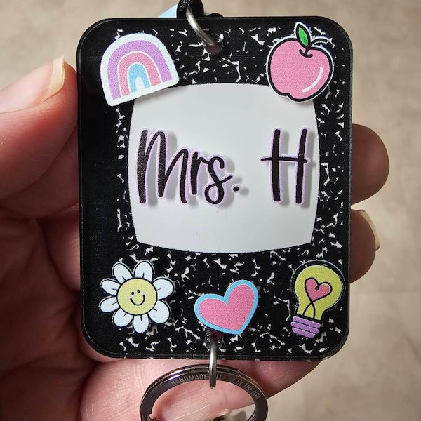 Teacher Subject Lanyard - Personalized Lanyard for ID Badge - Beaded ...