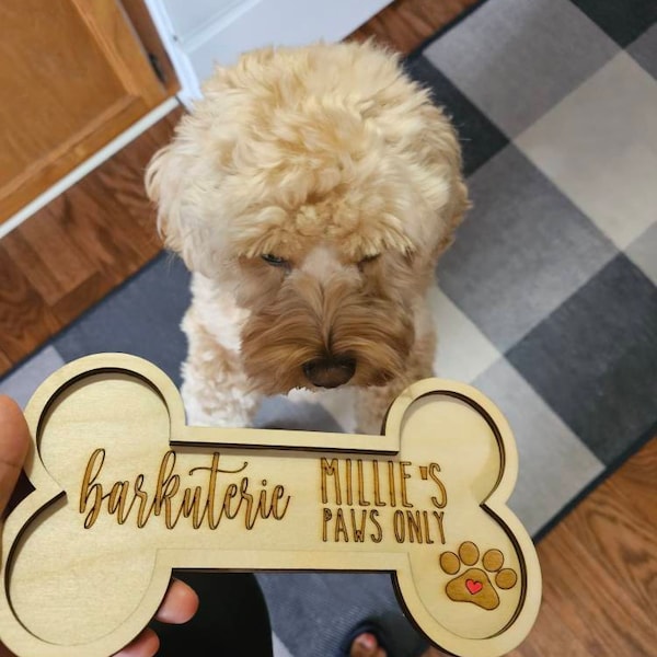 Barkuterie Board, Dog Bone Tray, Personalized Dog Gift, Pet Gift, Dog ...