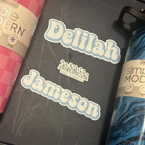 Custom Name Sticker Personalized First and Last Name Sticker ...