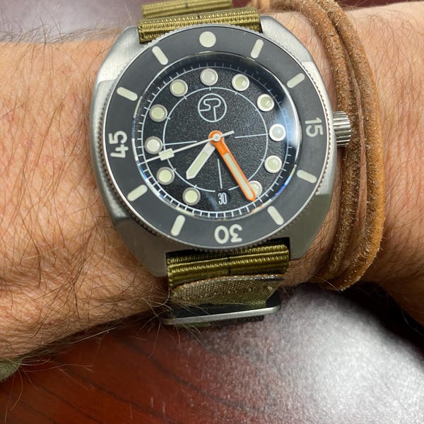 T-11 O-rig Watch Strap Army Green/red, Parachute Style Military Webbing ...