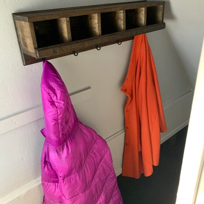 Coat Rack With Storage, Cubby Shelf, Entryway Coat Rack With Cubbies ...