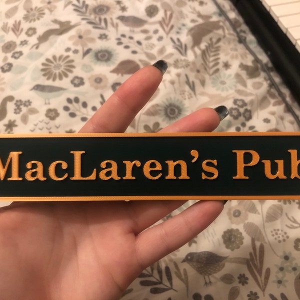 Maclaren’s Pub Sign - 3D Printed How I Met Your Mother Decor, Geeky ...