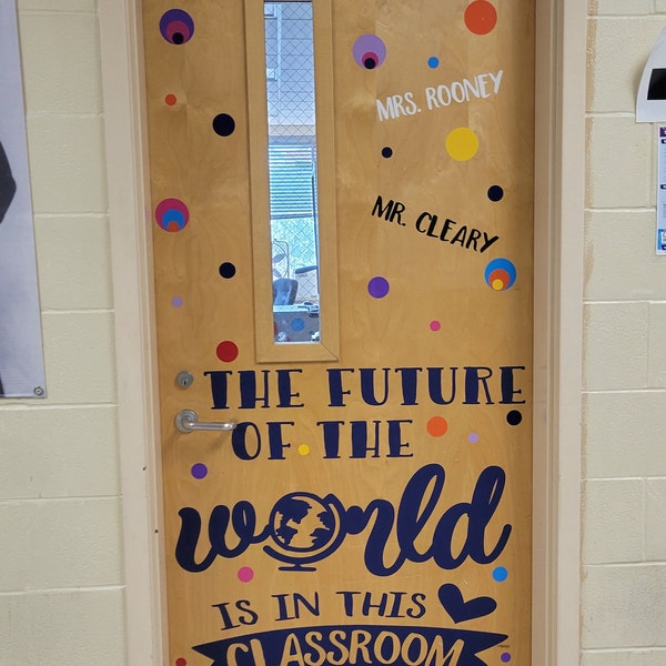 Teacher Name Decal, Teacher Decal, Classroom Door Vinyl Wall Decal ...