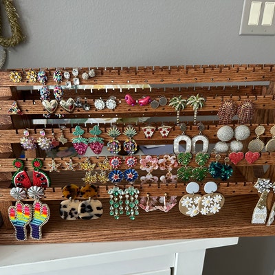 Made in USA Double Sided Large Standing Earring Holder Earring Storage ...