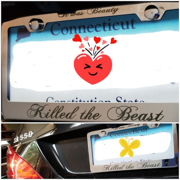Personalize License Plate Frame Laser Engraved on High Quality ...