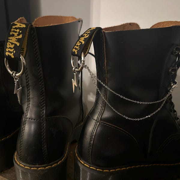 CUSTOM WORD NAME Boot Chain Charms Hardware Grunge Charm, Shoe ...