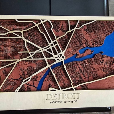 3D Laser Cut Map of New York Multi Layer Street Map Decor Laser Cut ...