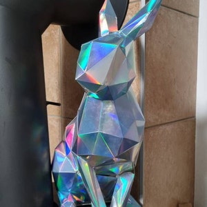 Flying Owl Papercraft Template, Abstract Low Poly Owl Paper Model ...