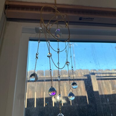 Amethyst Crystal Suncatcher, Light Catcher, Charming Home Decor, Prism ...