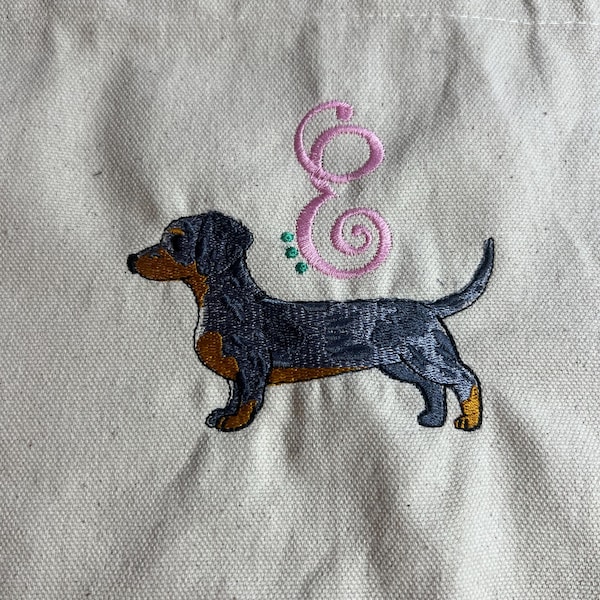 Dapple Dachshund Embroidery Design: Doxie Dog (4x4 Hoop) (digital ...
