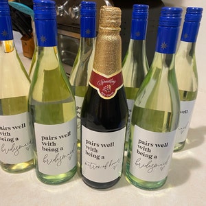 Modern Bridesmaid Proposal Label, Will You Be My Bridesmaid Gift, Maid ...